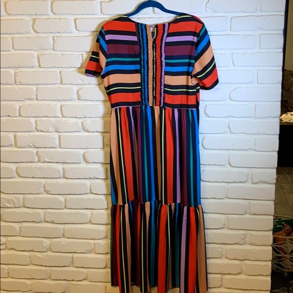 Dresses | Multi Colored Stripe Maxi Dress | Poshmark